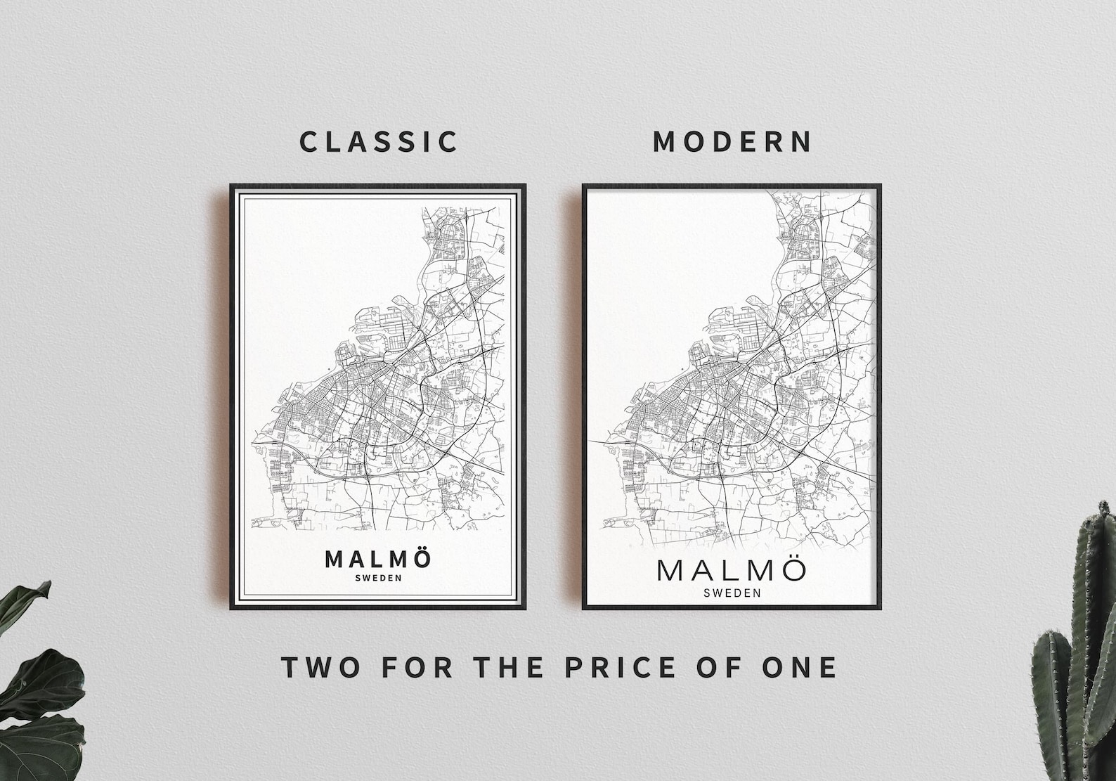 Printable Map of Malmö Sweden Malmo Instant Download City | Etsy
