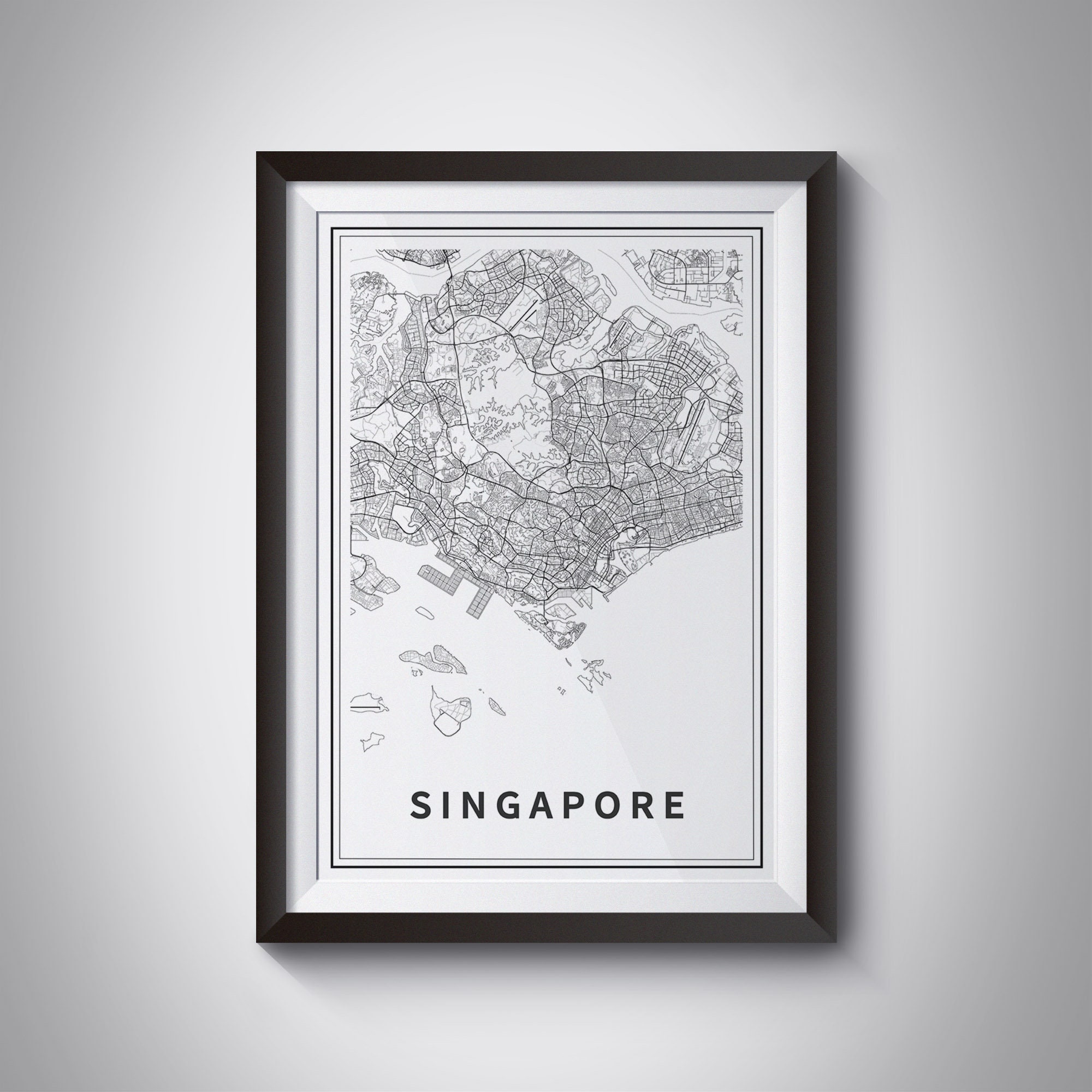Printable Map of Singapore Instant Download City Map - Etsy