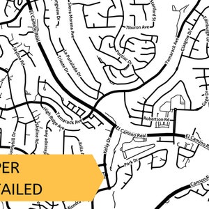 Printable Map of Carlsbad, California, USA With Street Names - Instant ...