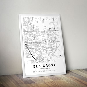 Printable Map of Elk Grove, California, USA With Street Names - Instant ...