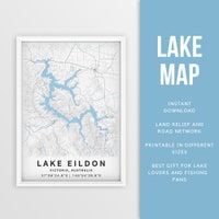 Custom Lake, Personalized Lake, Custom Map Poster, Any Lake, Wall Decor ...