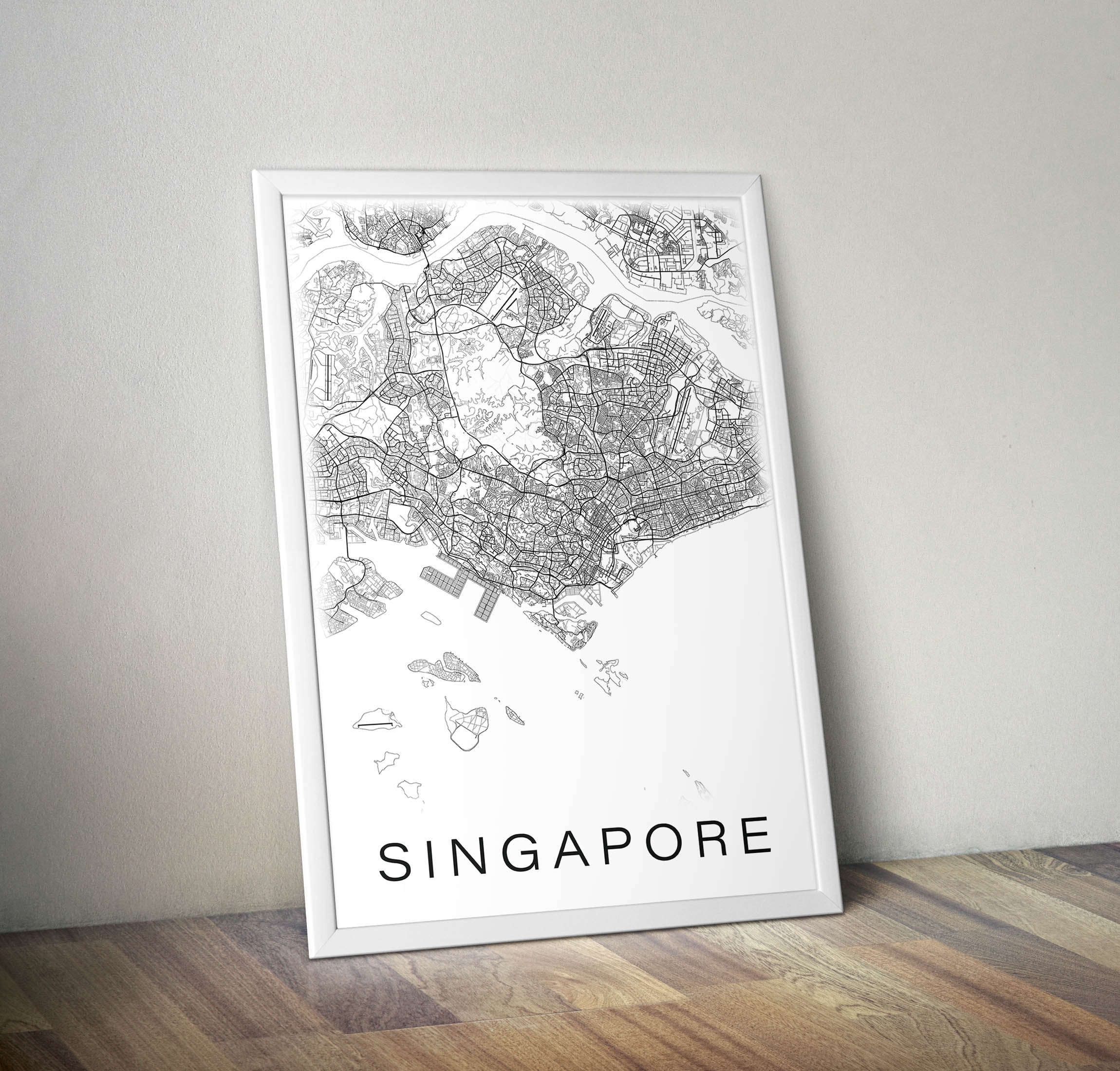 Printable Map of Singapore Instant Download City Map - Etsy