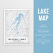 Custom Lake Map Print, Lake House Art Digital Download Lake Poster Wall ...