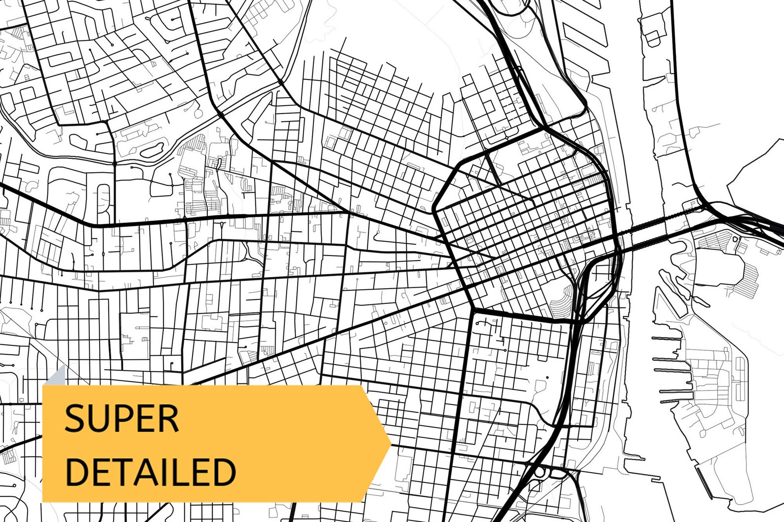 Printable Map of Mobile AL Alabama United States City Map - Etsy