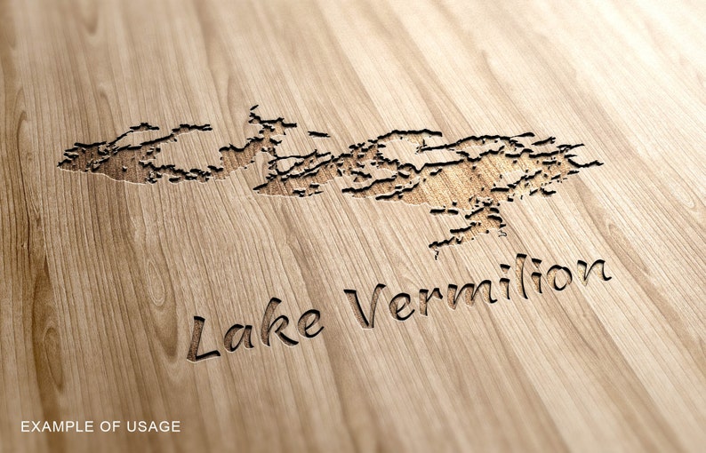 Lake Vermilion Map SVG Minnesota Map Vector File Instant - Etsy