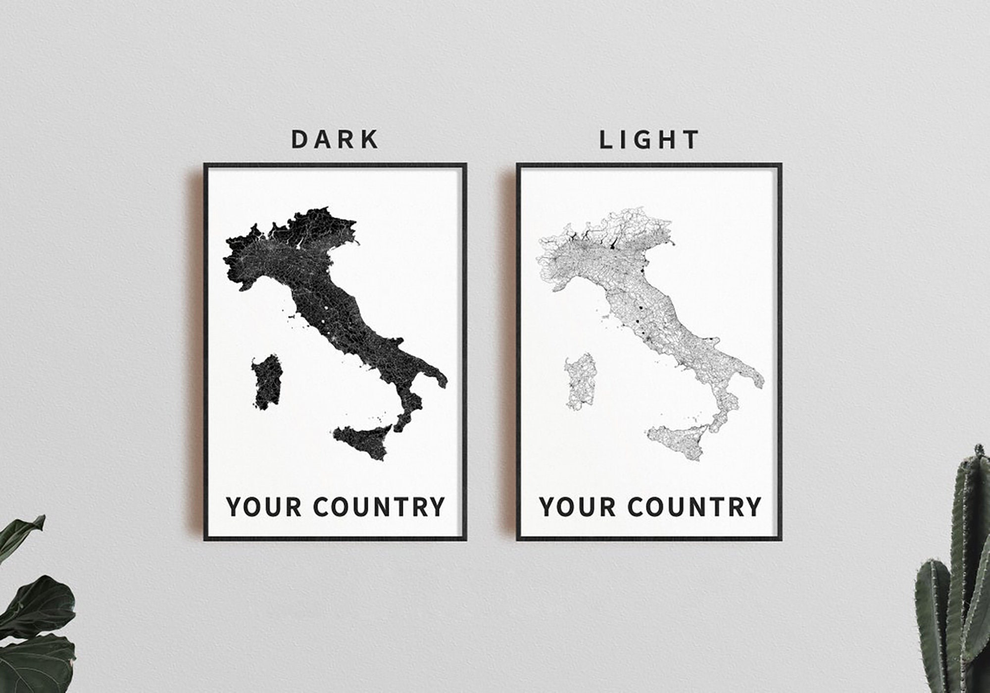Printable Custom Poster Map of Any Country Digital Download | Etsy