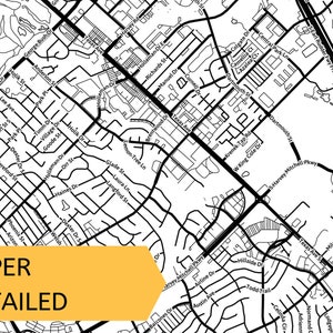 Printable Map of College Station, Texas, USA With Street Names ...