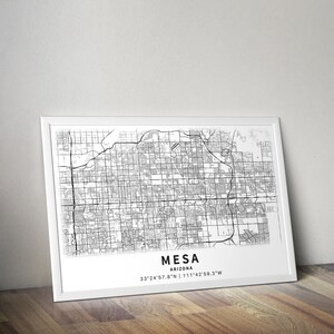 Printable Map of Mesa, Arizona, USA With Street Names - Instant ...