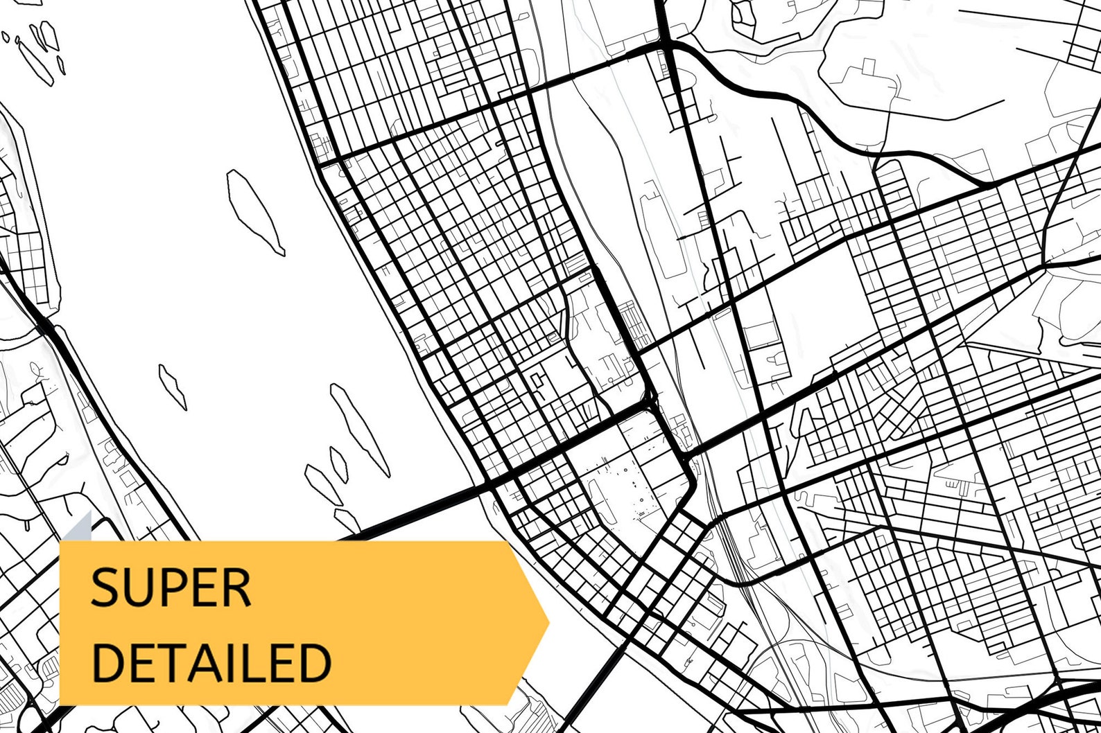 Printable Map of Harrisburg Pennsylvania PA United States - Etsy