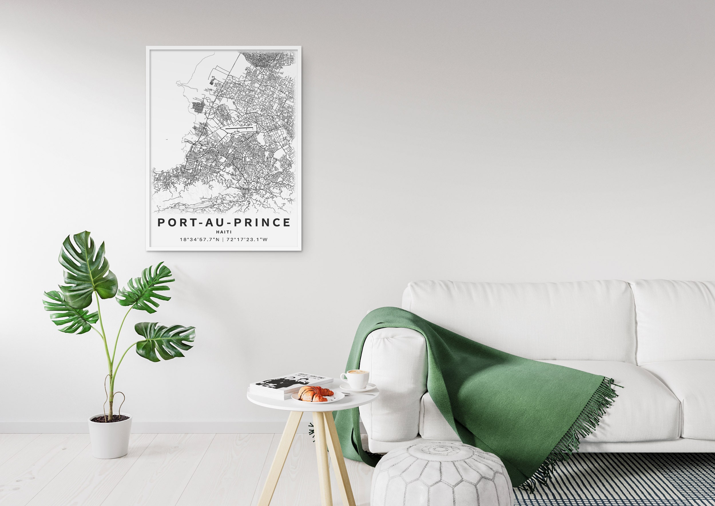Printable Map of Port-au-prince, Haiti With Street Names - Instant ...
