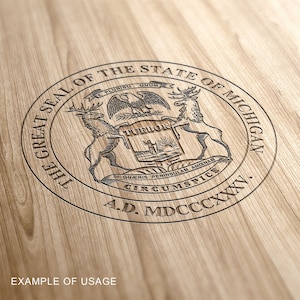 Michigan State Seal, Michigan Vector Clipart - SVG \ PNG \ PDF ...