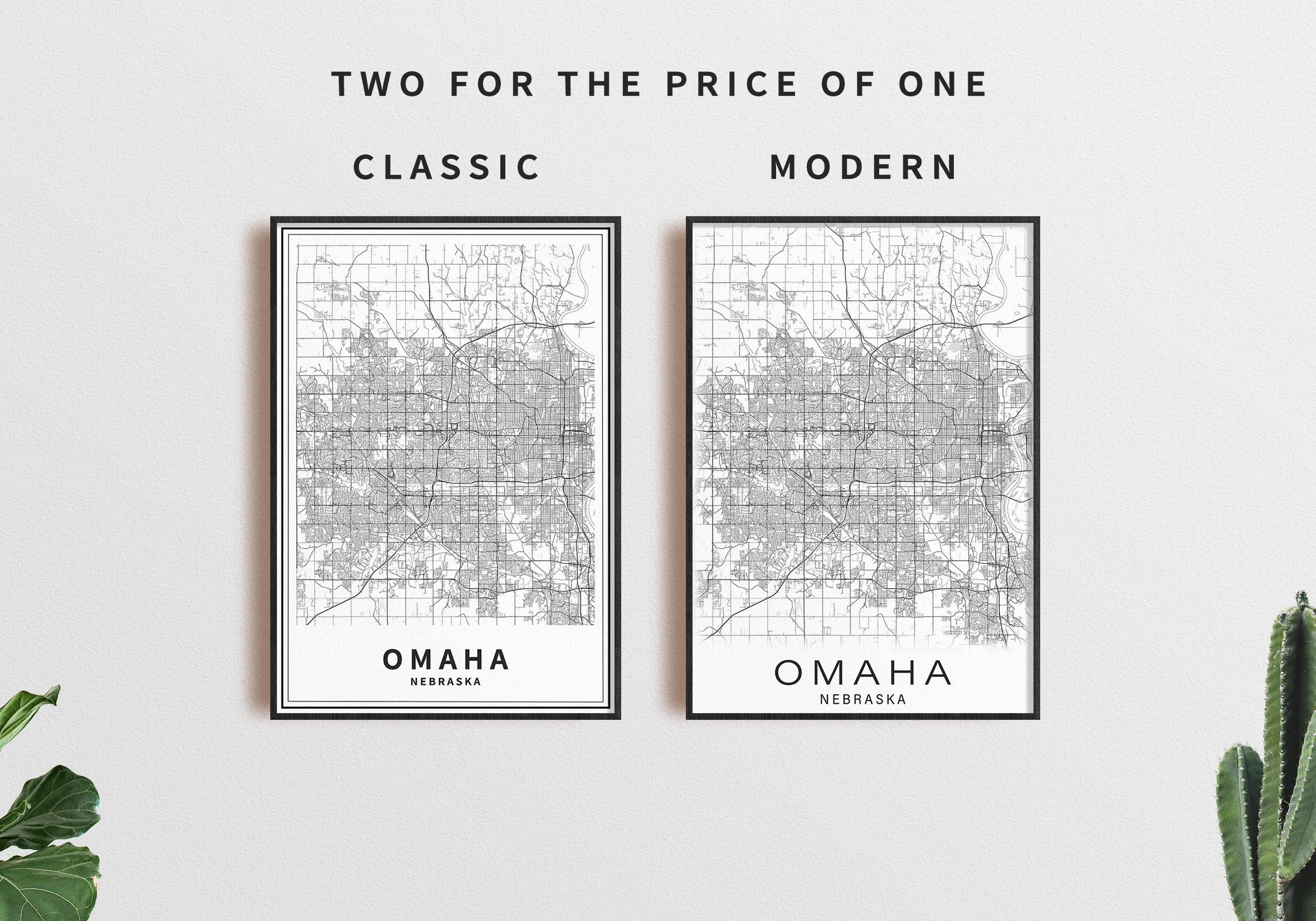 Printable Map of Omaha Nebraska United States Instant - Etsy