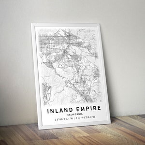 Printable Map of Inland Empire, California, USA With Street Names ...