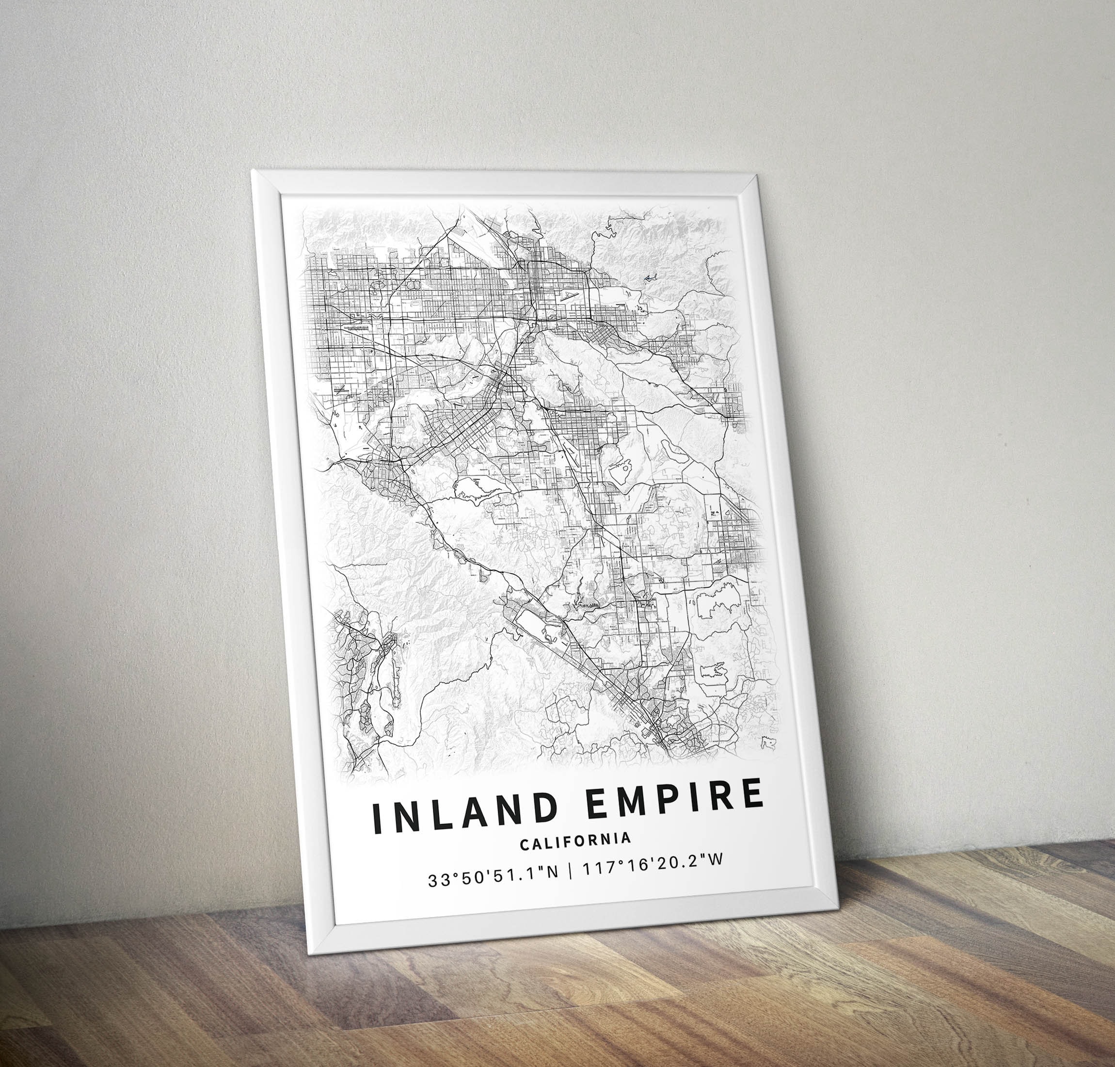 Printable Map of Inland Empire, California, USA With Street Names ...