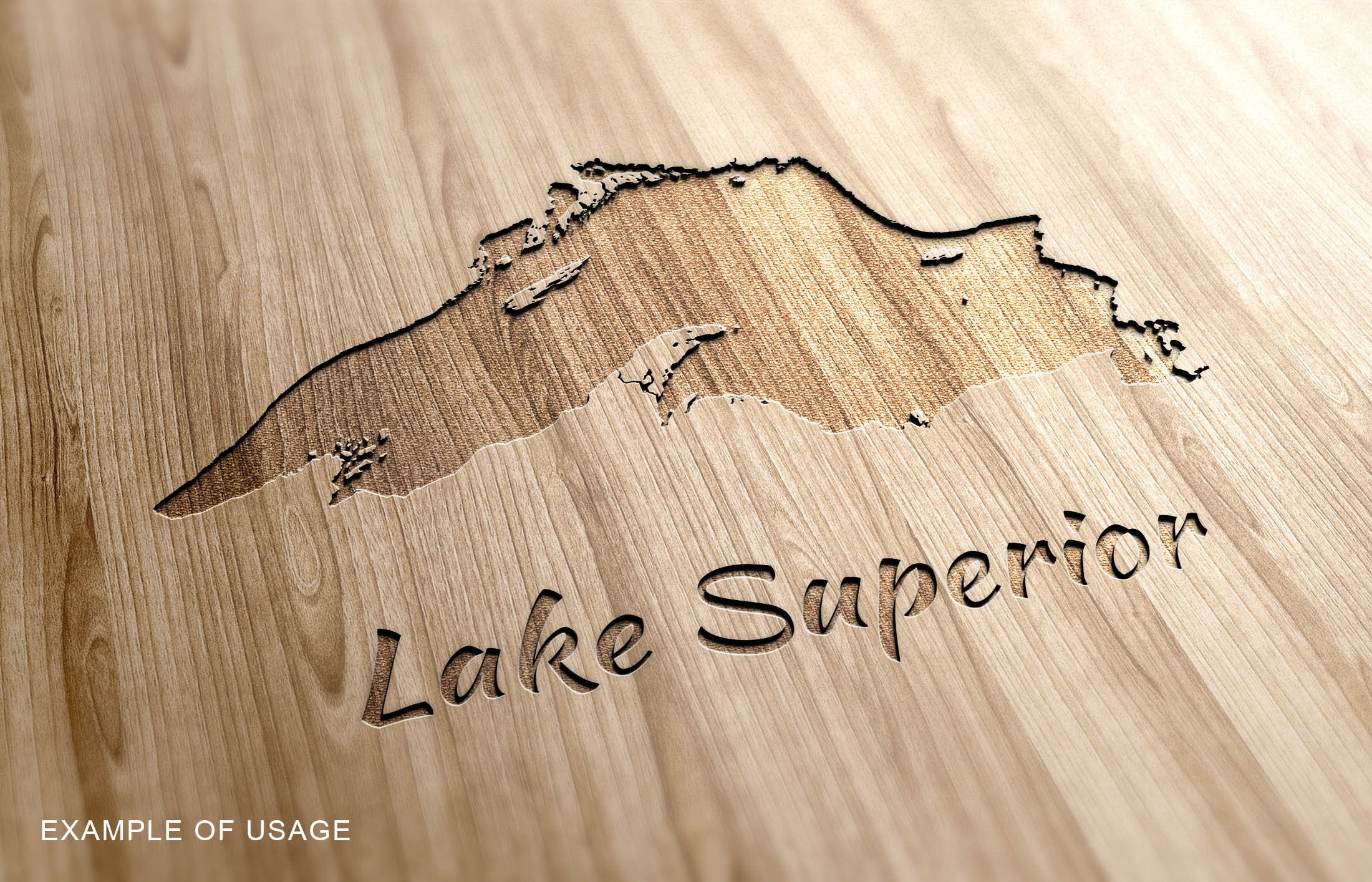 Lake Superior Map SVG Great Lakes Map Vector File Instant - Etsy