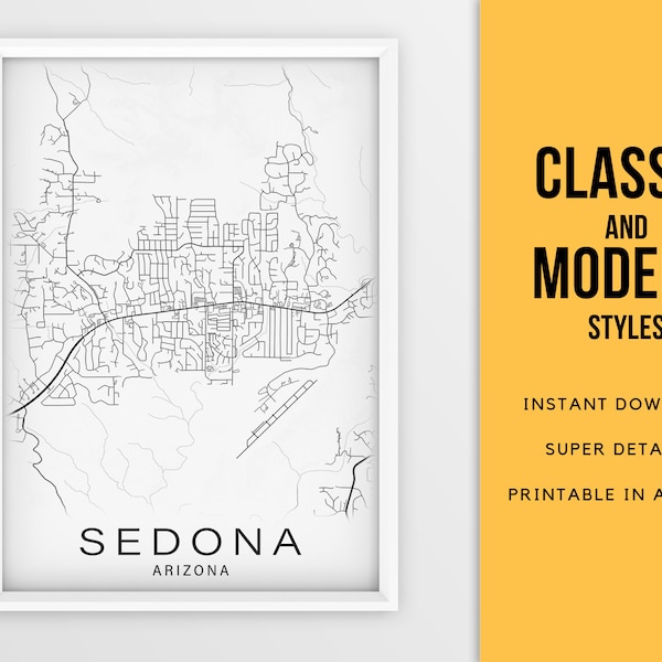 Sedona Map Printable - Etsy