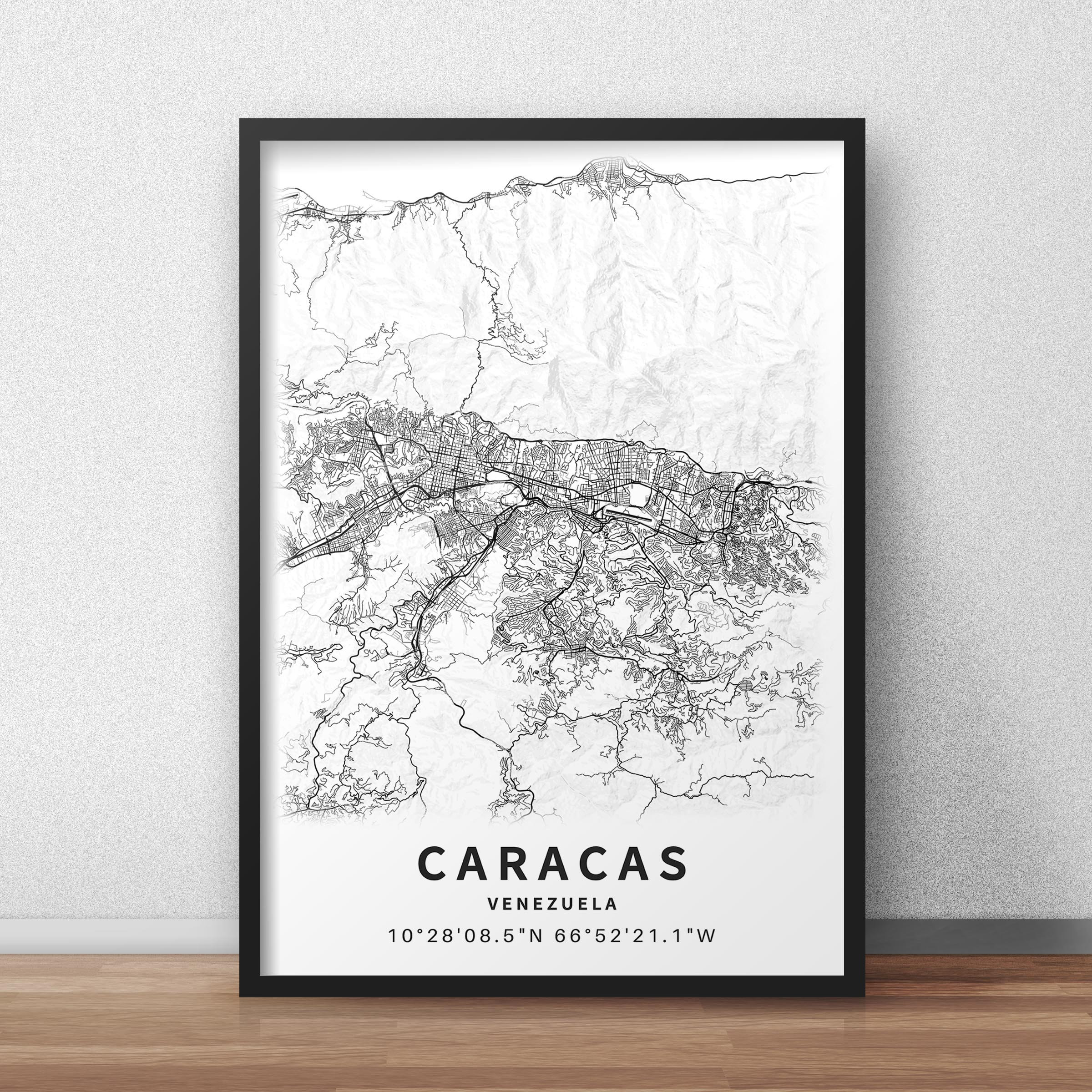Printable Map of Caracas, Venezuela With Street Names - Instant ...