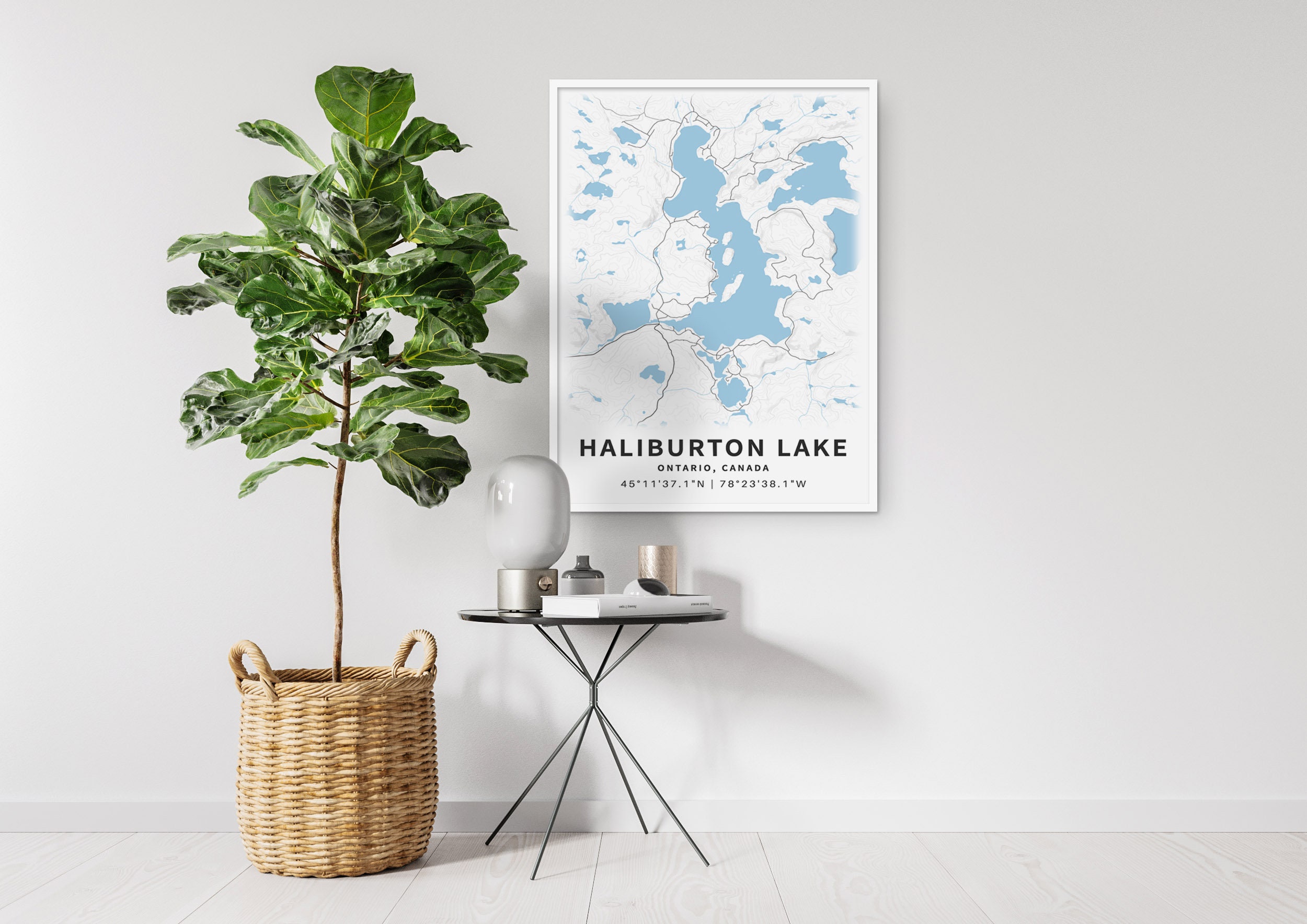 Printable Map of Haliburton Lake Ontario Canada Instant | Etsy