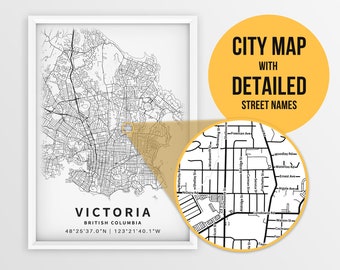 Printable Map of Windsor Canada With Street Names Instant | Etsy