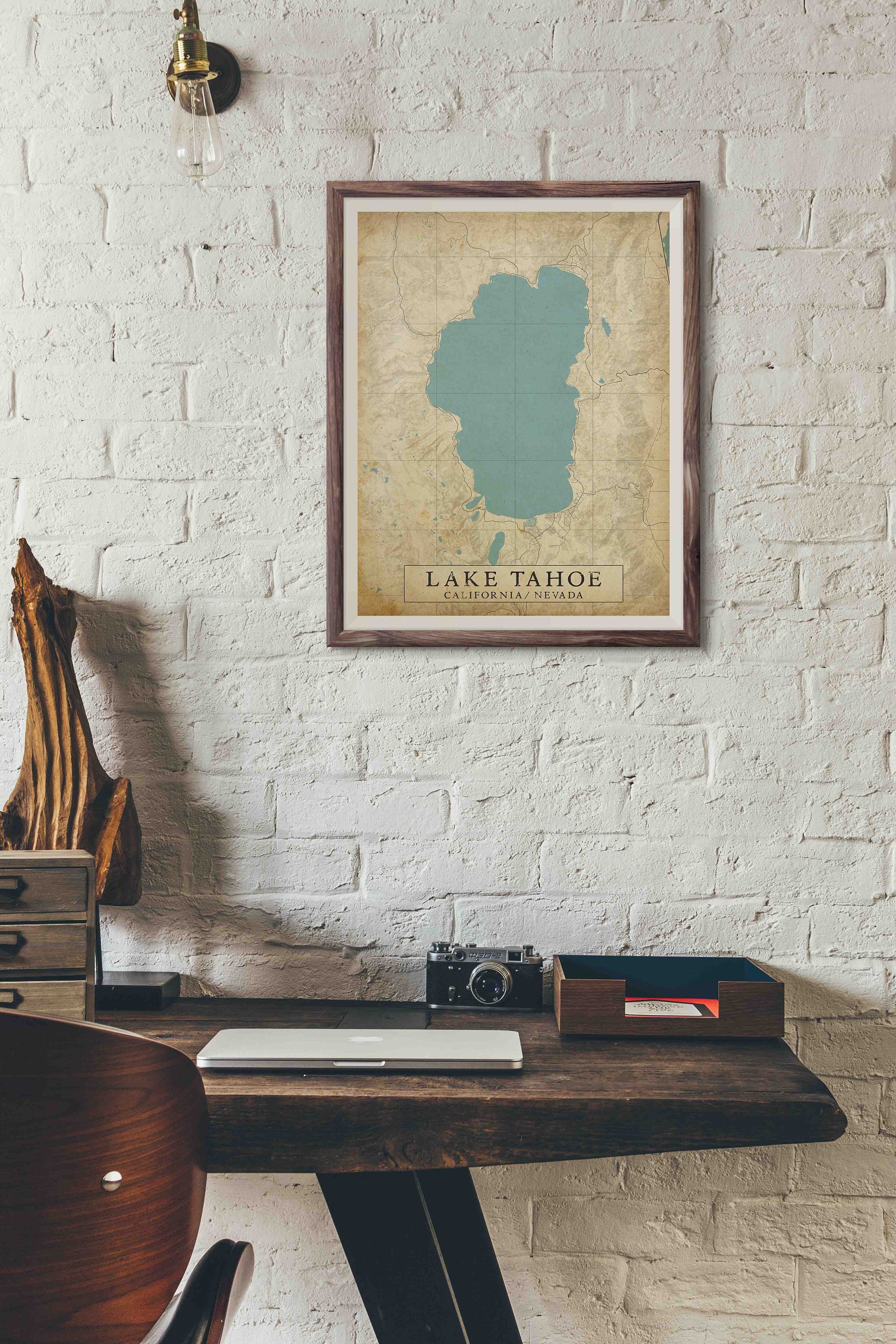 Custom Vintage style Map of Your Lake - Digital Download \ Lake Map ...