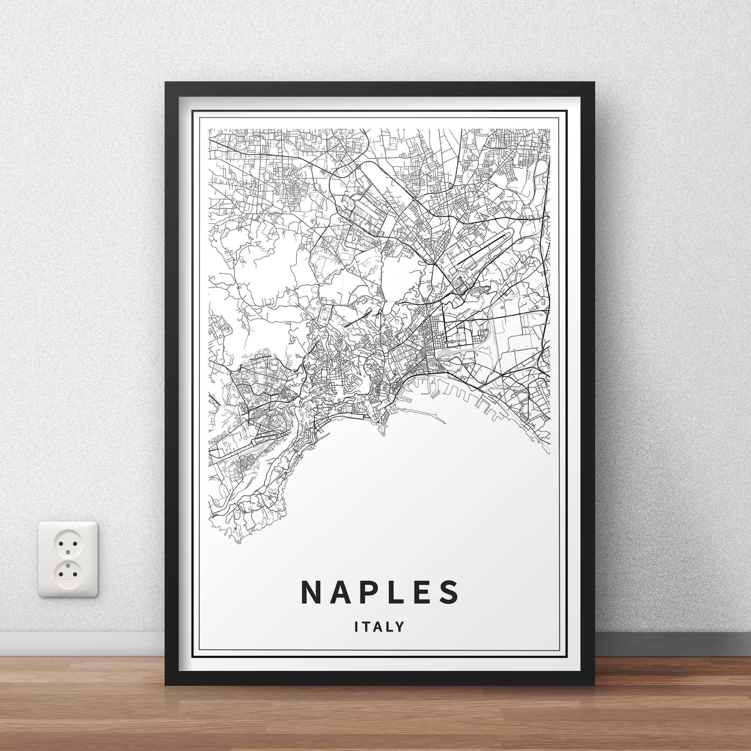 Printable Map of Naples Italy Instant Download City Map - Etsy Singapore