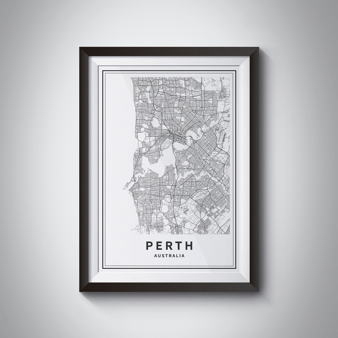 Printable Map of Perth Australia Instant Download City - Etsy