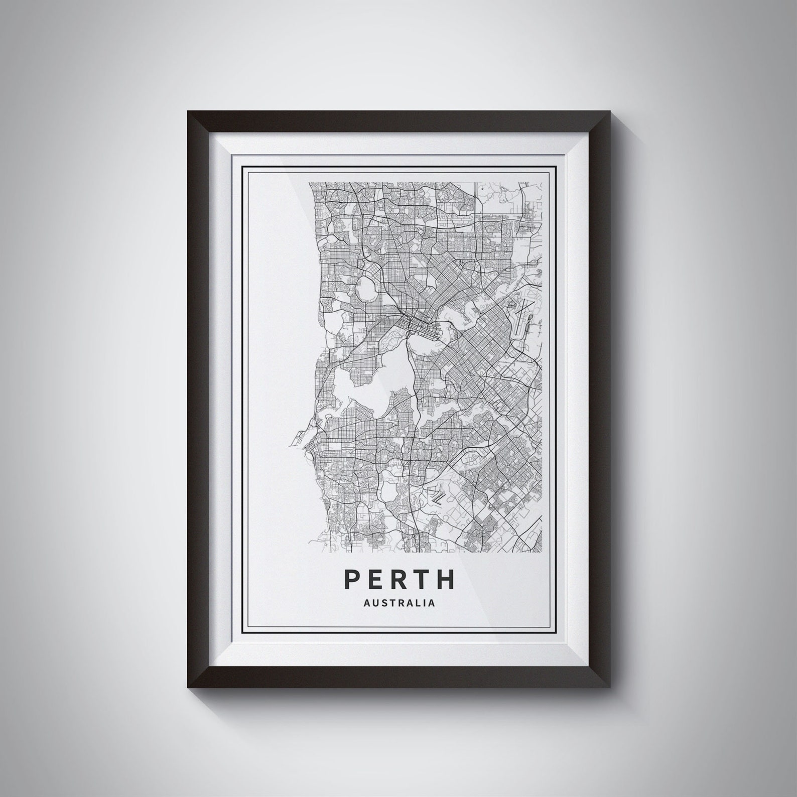 Printable Map of Perth Australia Instant Download City - Etsy
