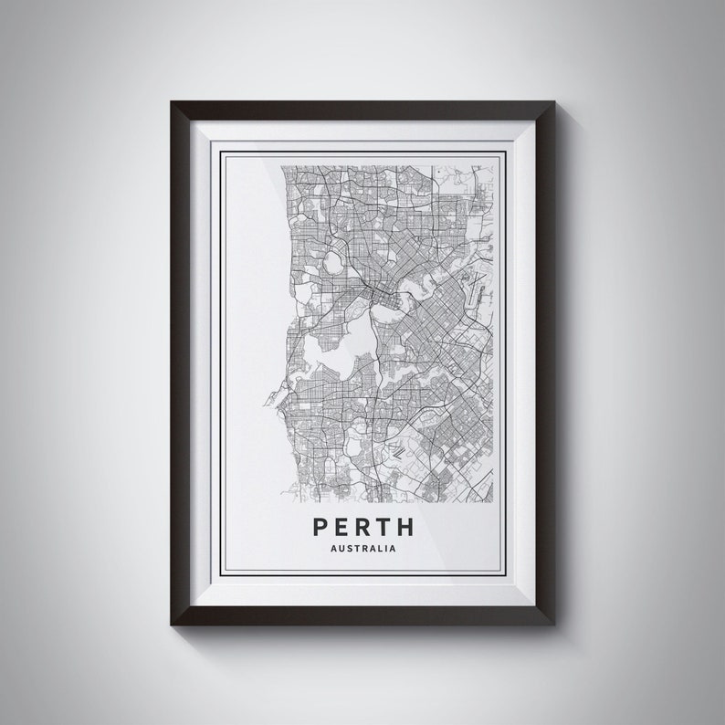 Printable Map of Perth Australia Instant Download City - Etsy