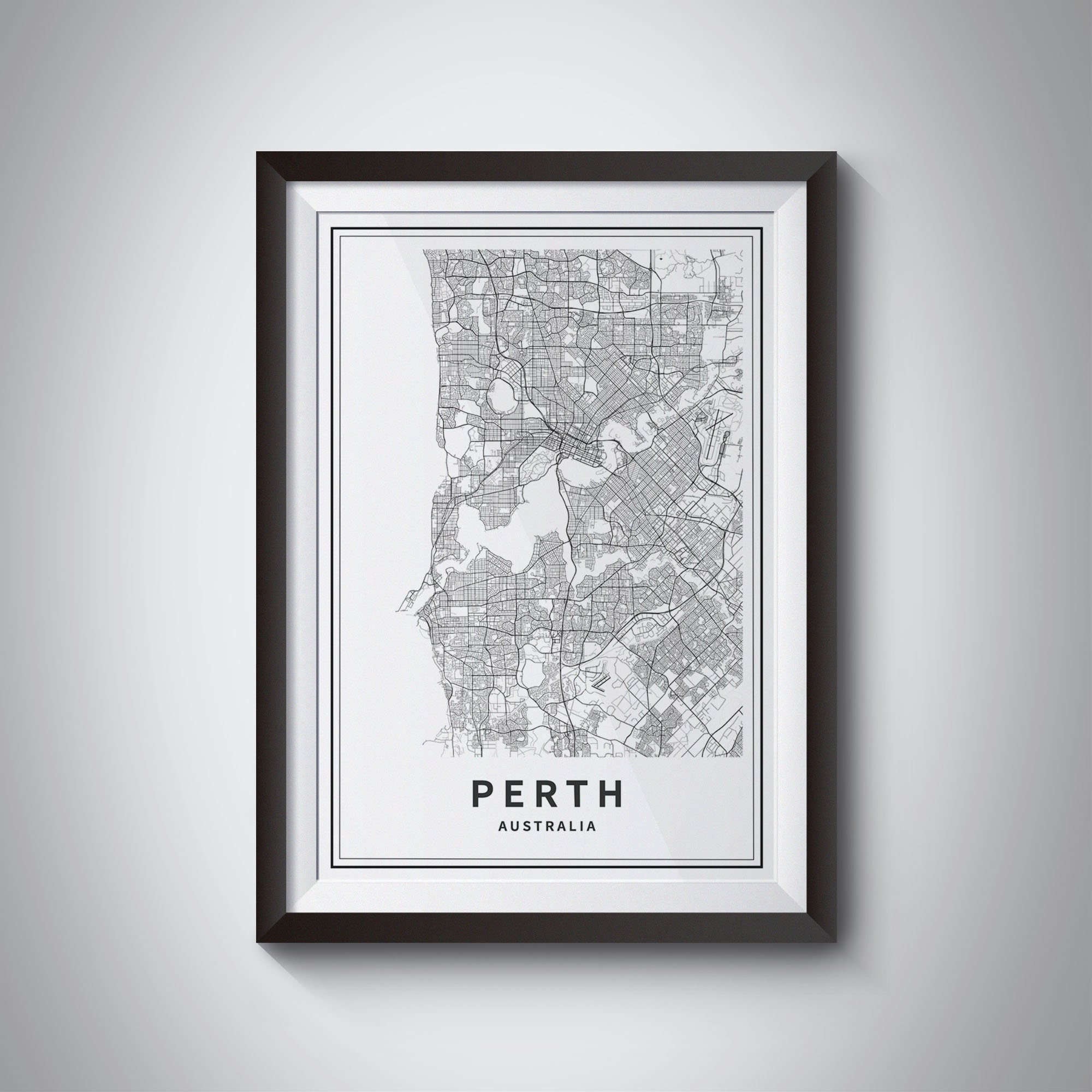 Printable Map of Perth Australia Instant Download City - Etsy