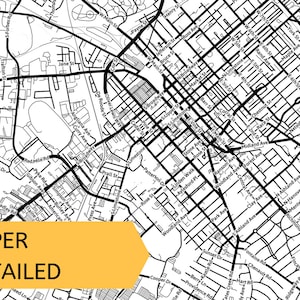 Printable Map of Lexington, Kentucky, USA With Street Names - Instant ...