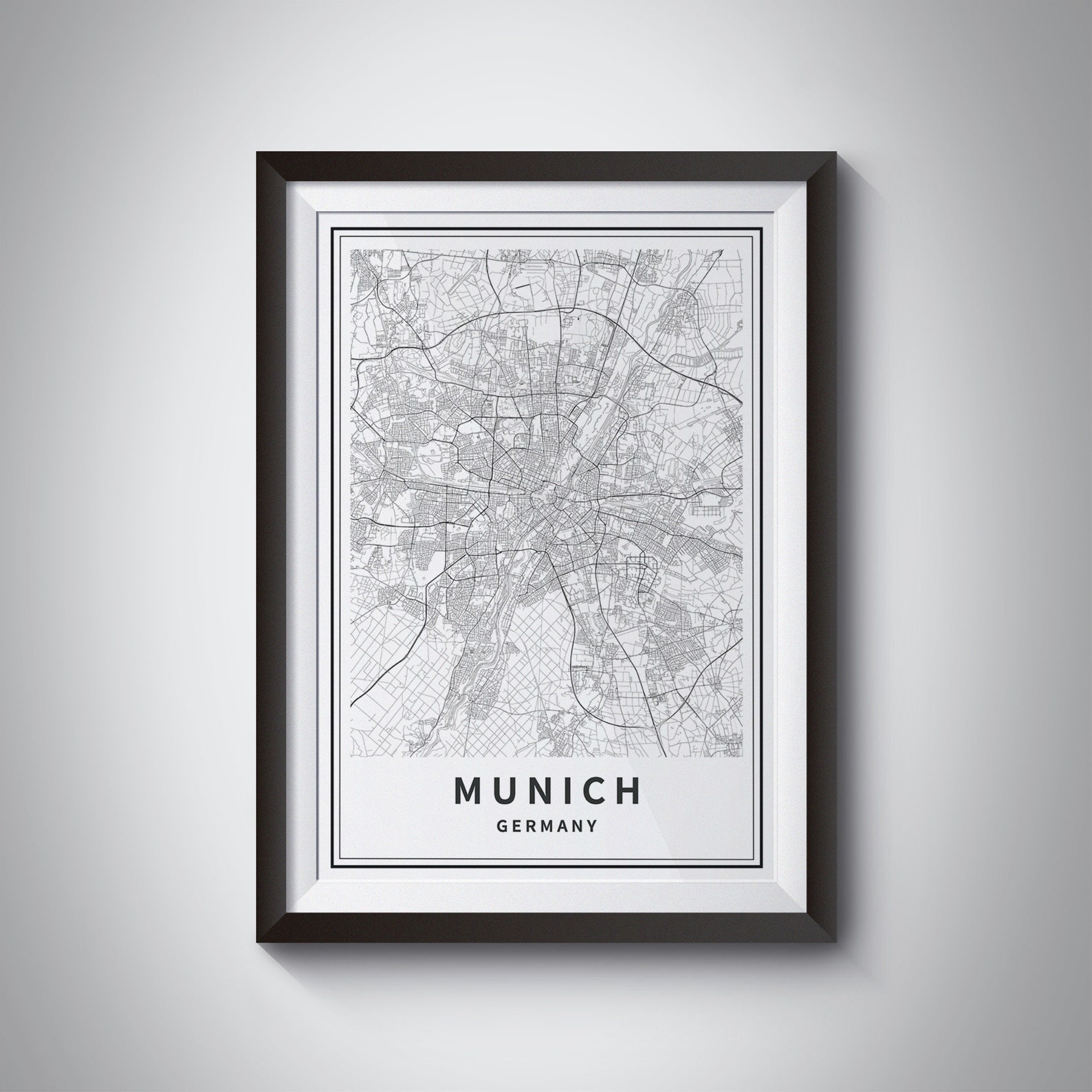 Printable Map of Munich Germany Instant Download City Map - Etsy