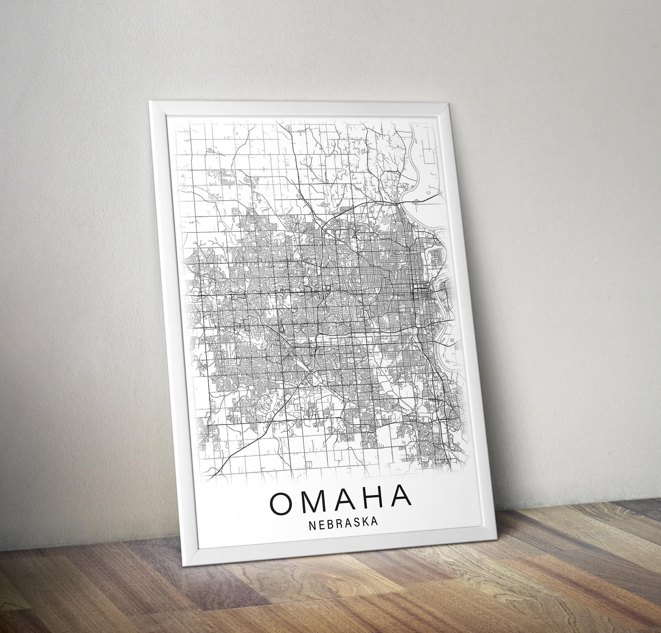 Printable Map of Omaha Nebraska United States Instant - Etsy