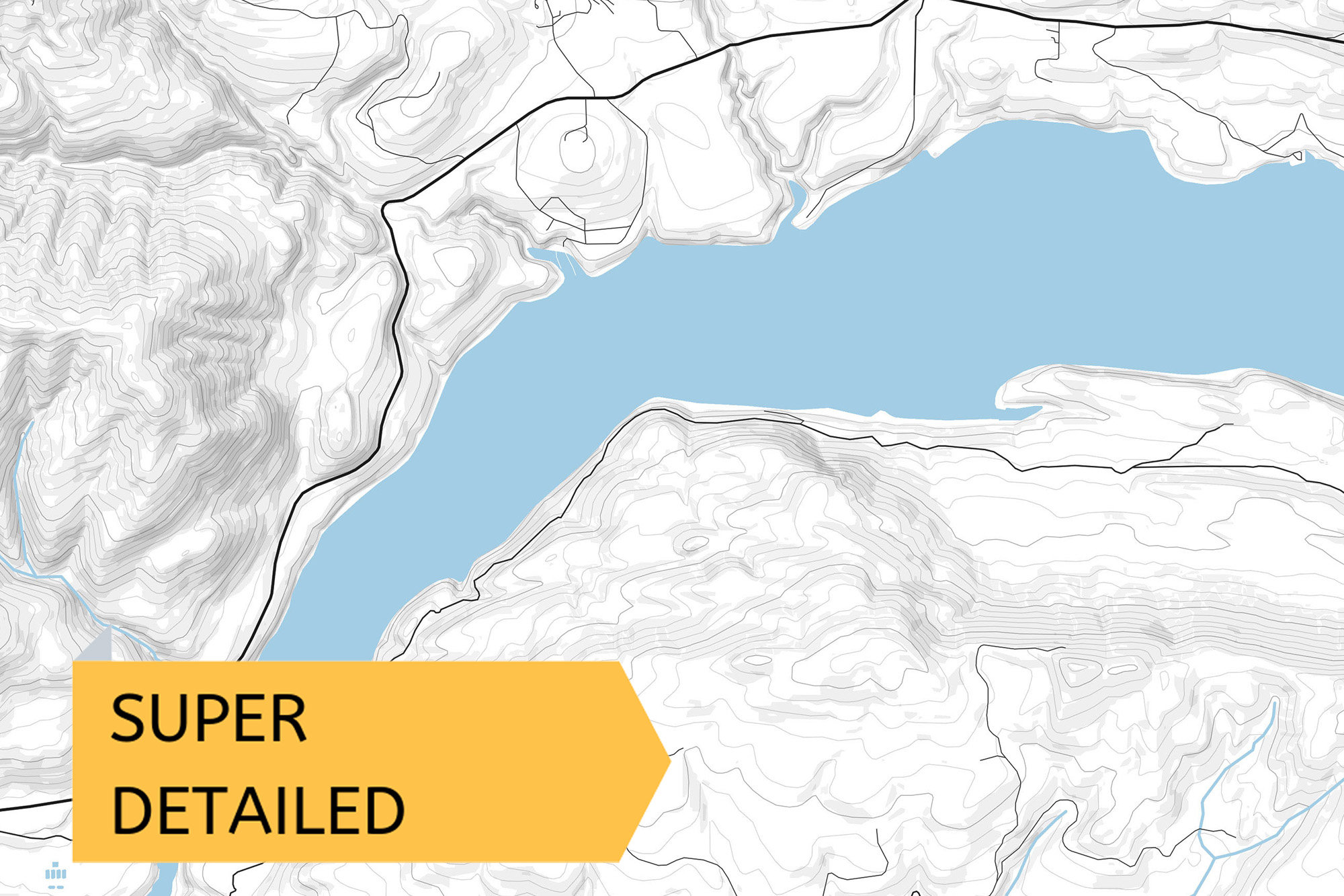 Printable Map of Lake Merwin Washington United States - Etsy