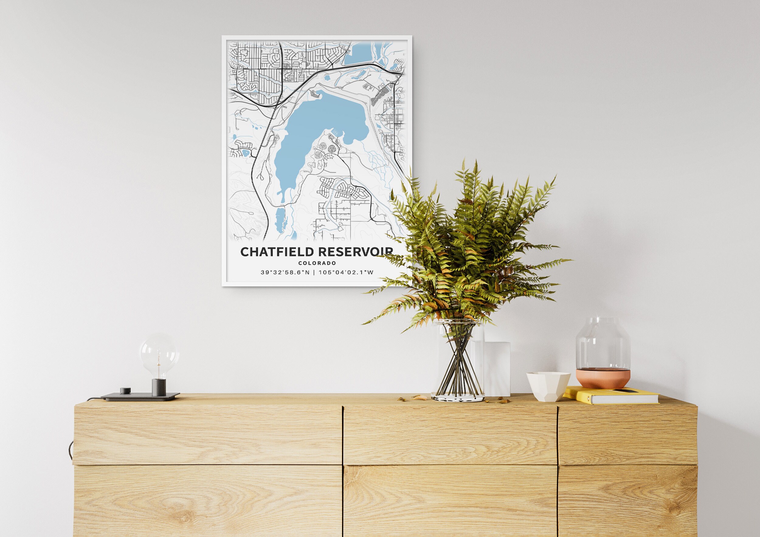 Printable Map of Chatfield Reservoir South Platte River - Etsy