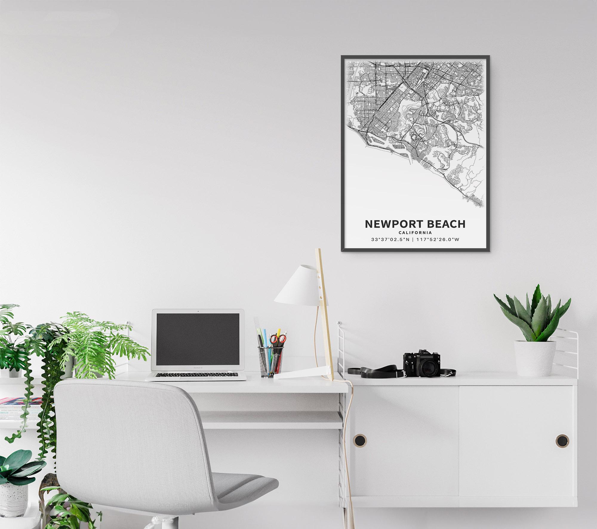 Printable Map of Newport Beach, California, USA With Street Names ...