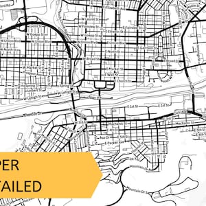 Printable Map of Bethlehem, Pennsylvania, USA With Street Names ...