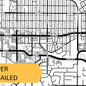 Printable Map of St. Cloud, Minnesota, USA With Street Names - Instant ...