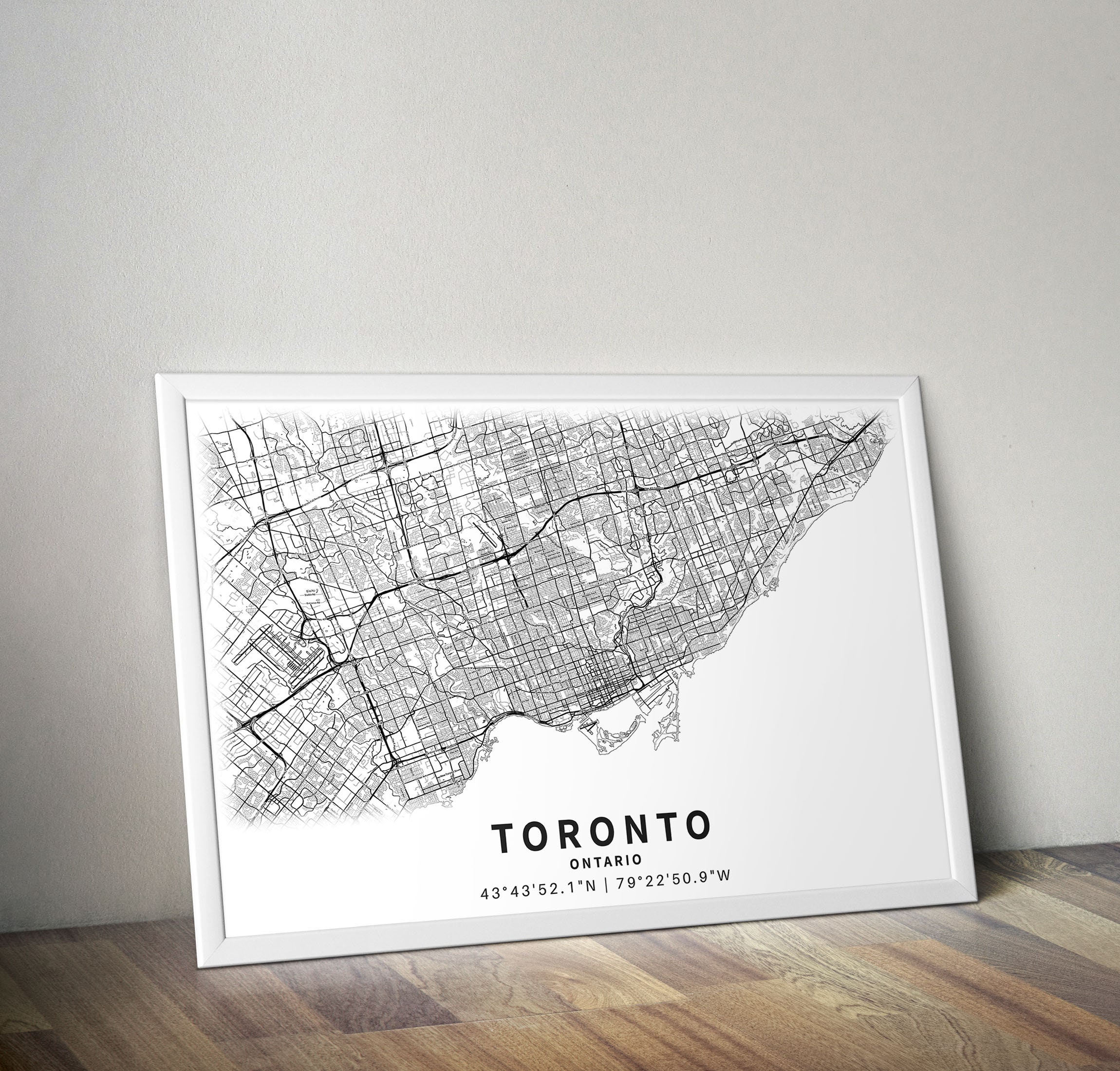 Printable Map of Toronto Canada With Street Names Instant - Etsy