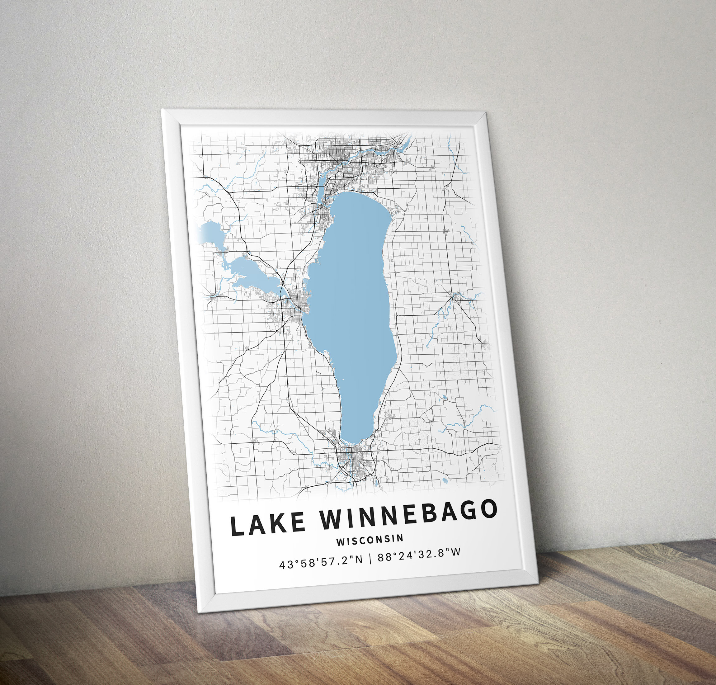 Mapa Del Lago Winnebago