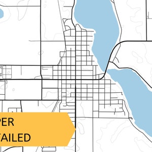 Printable Map of Okoboji Lake, Iowa, US - Instant Download \ Lake Map ...