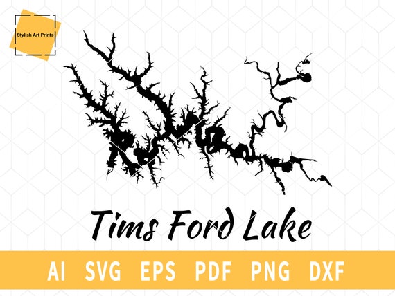 Tims Ford Lake Map SVG Tennessee Map Vector File Instant - Etsy