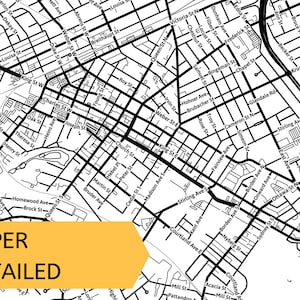 Printable Map of Kitchener, Ontario, Canada With Street Names - Instant ...