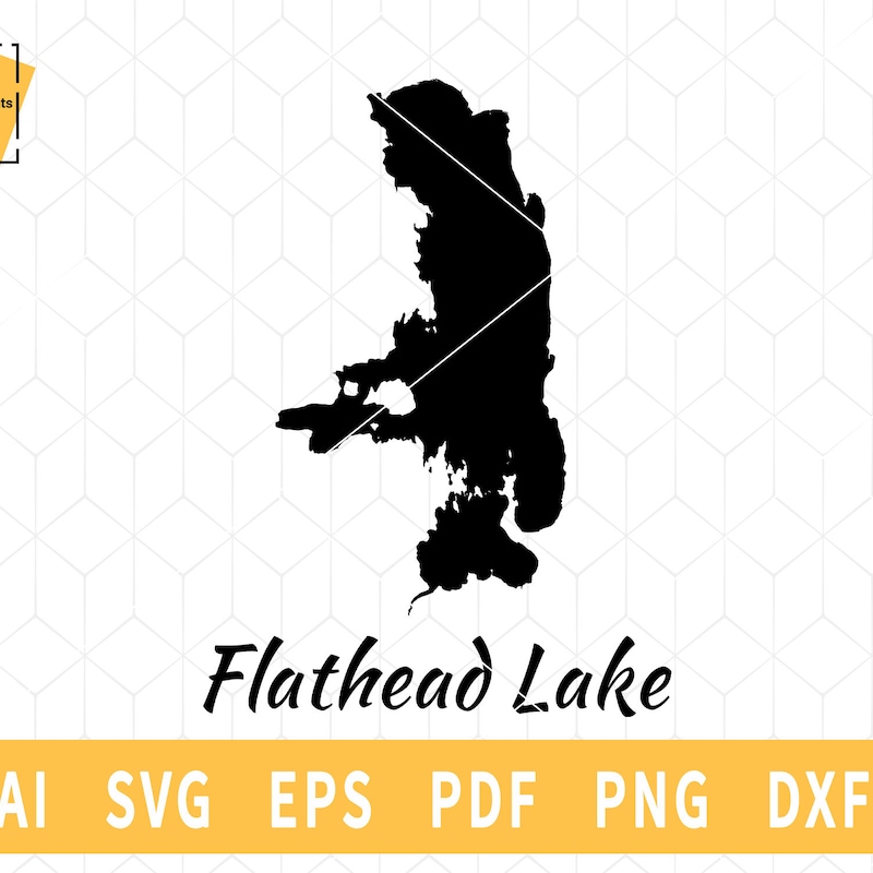 Flathead Lake Map - Etsy