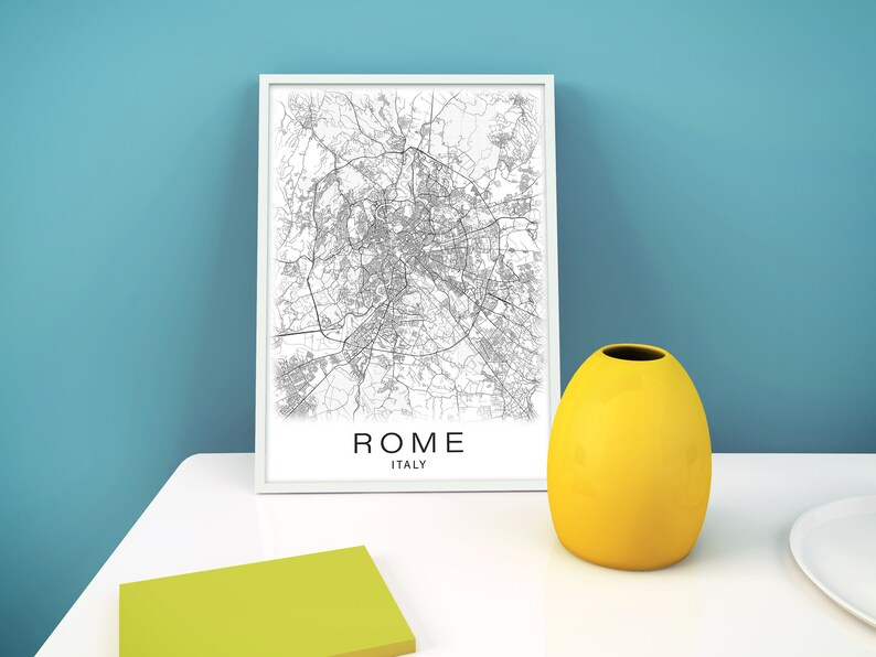 Printable Map of Rome Italy Instant Download City Map - Etsy