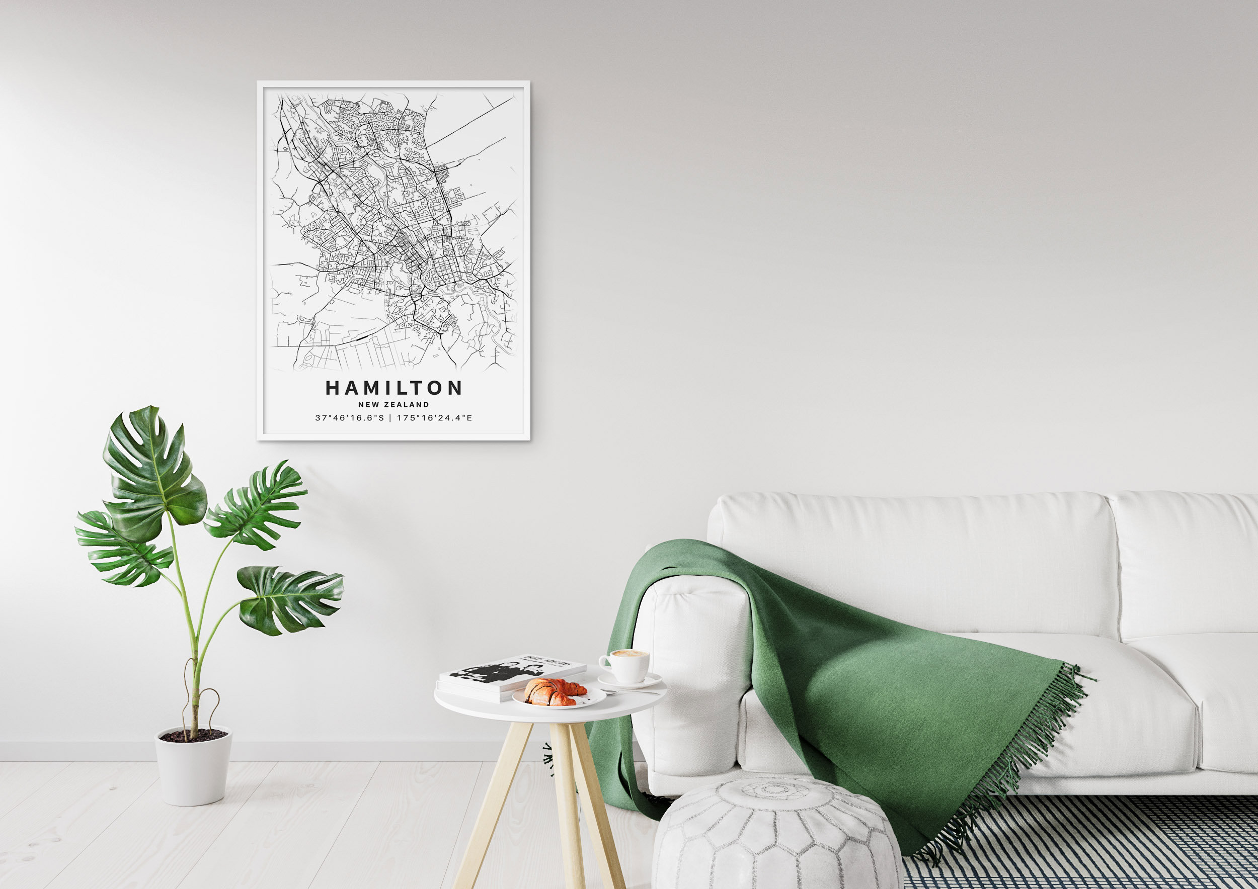 Printable Map of Hamilton, New Zealand With Street Names - Instant ...