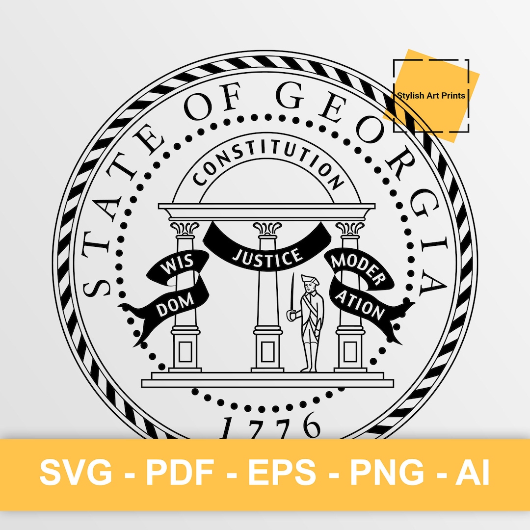 Georgia Coat of Arms Vector Clipart (SVG, PNG, PDF), Georgia Cutting ...