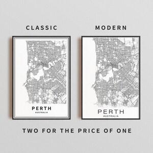 Printable Map of Perth, Australia Instant Download City Map Wall Art - Etsy