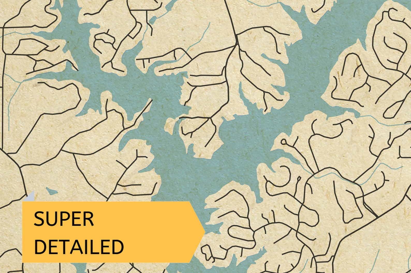 Vintage Style Map of Jackson Lake Georgia USA Instant - Etsy