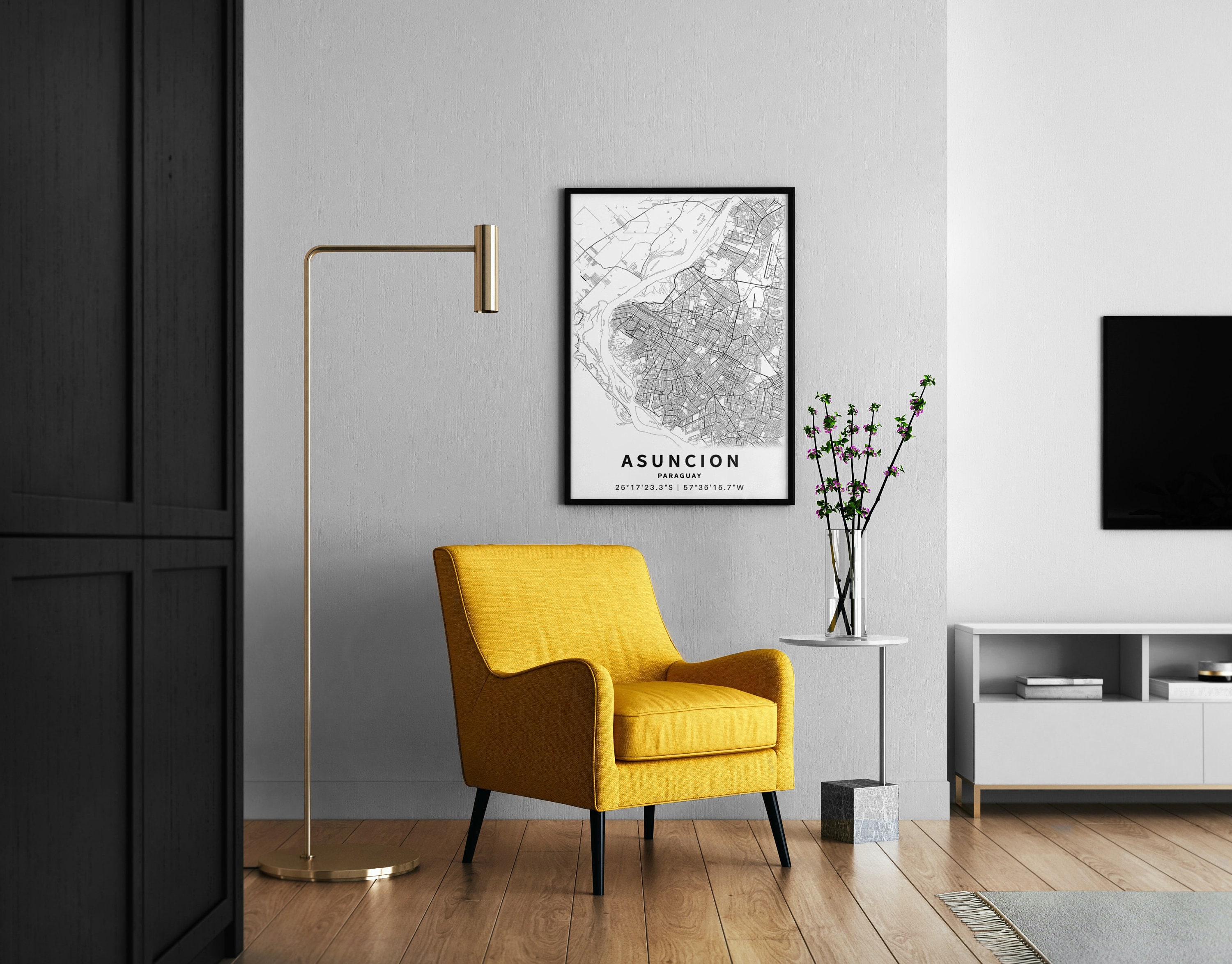 Printable Map of Asuncion, Paraguay With Street Names - Instant ...