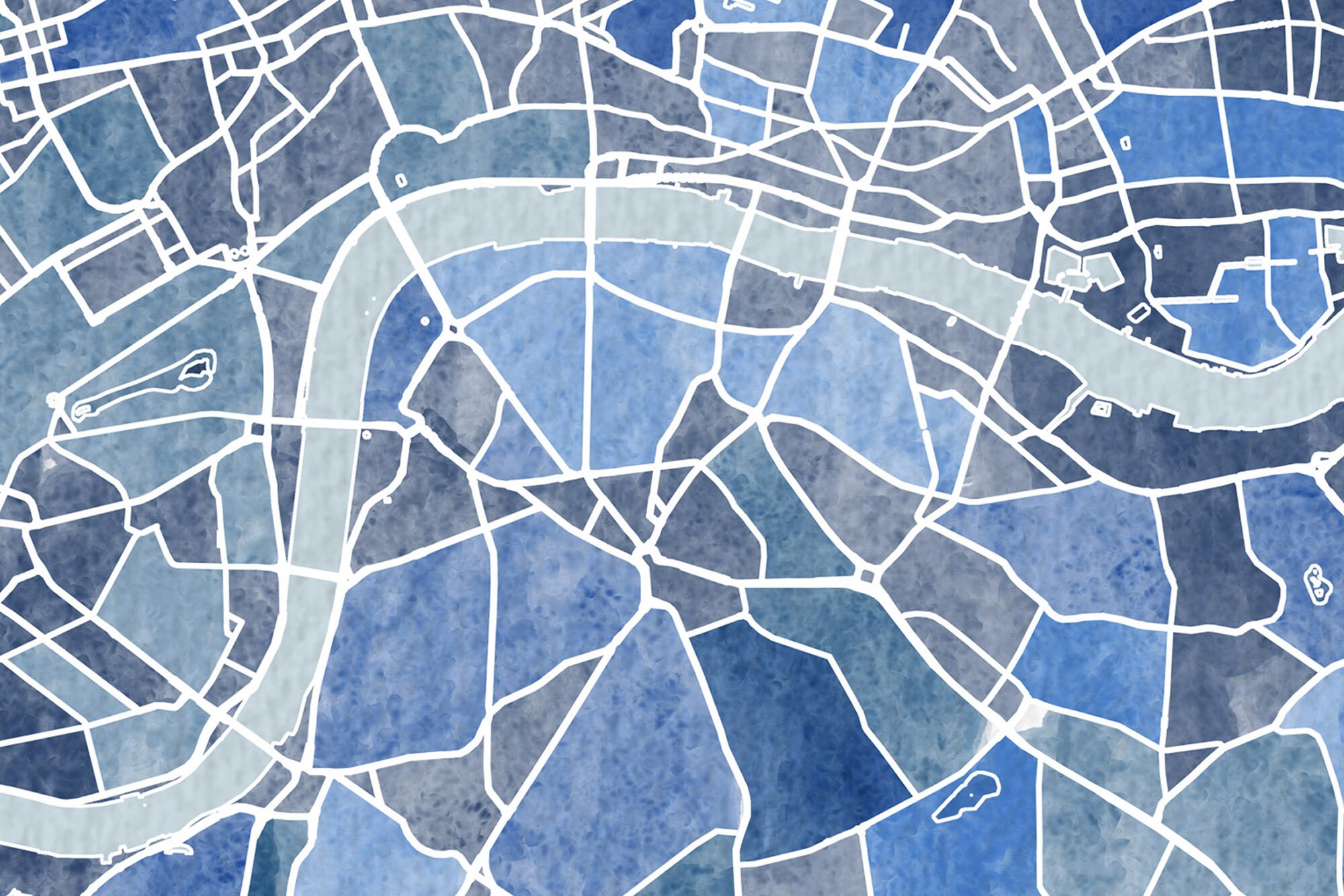 Printable Watercolor Map of London England United Kingdom - Etsy